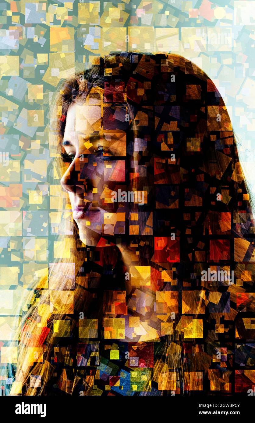 Abstract woman portrait hi-res stock photography and images - Alamy