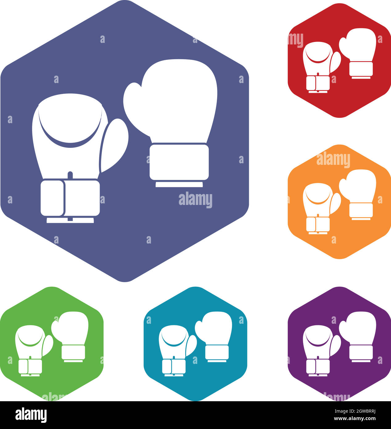 Boxing gloves icons set Stock Vector Image & Art - Alamy