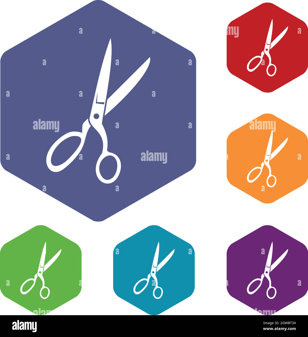 Sewing scissors icons set Stock Vector Image & Art - Alamy