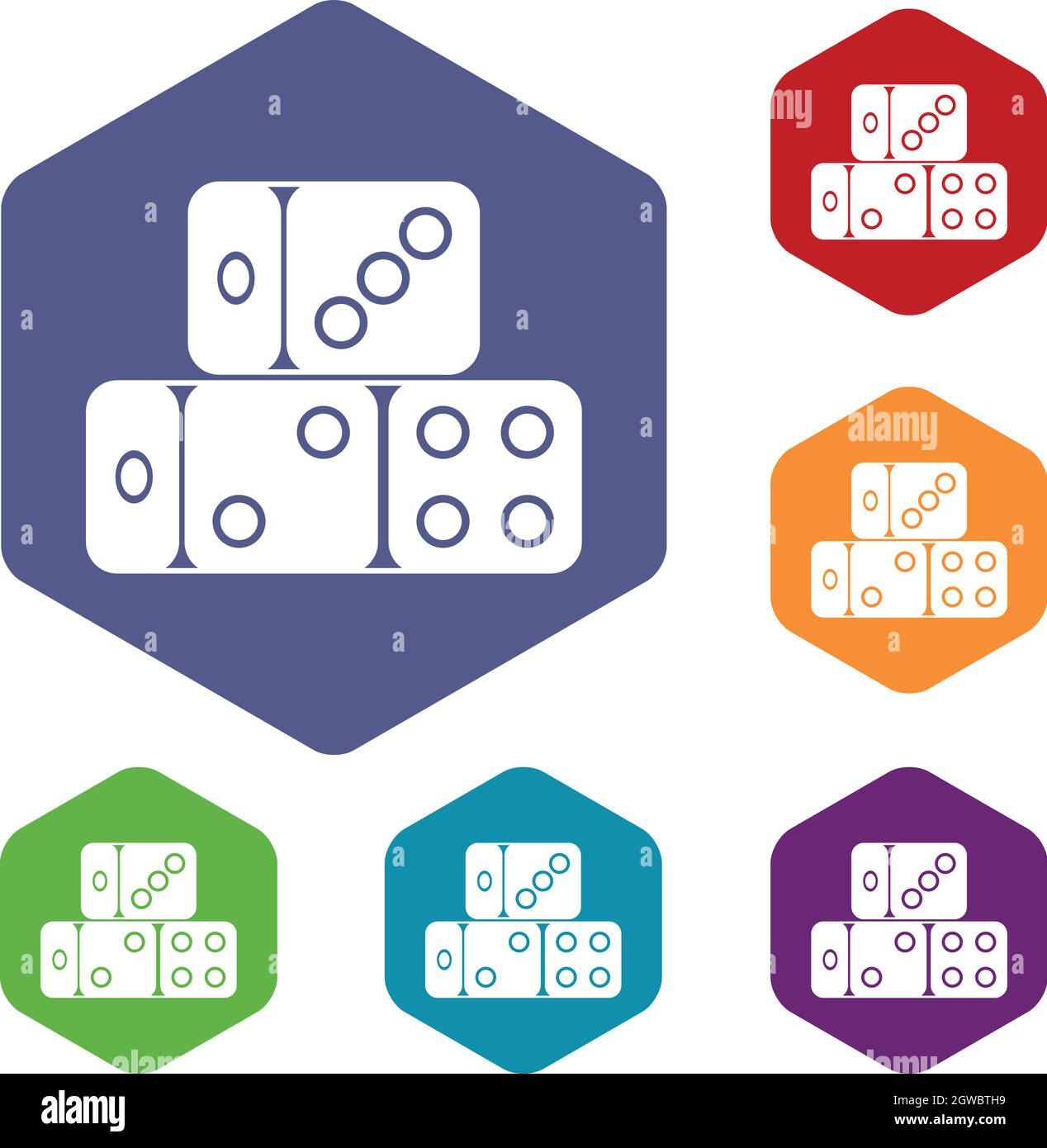 Three dice cubes icons set Stock Vector Image & Art - Alamy