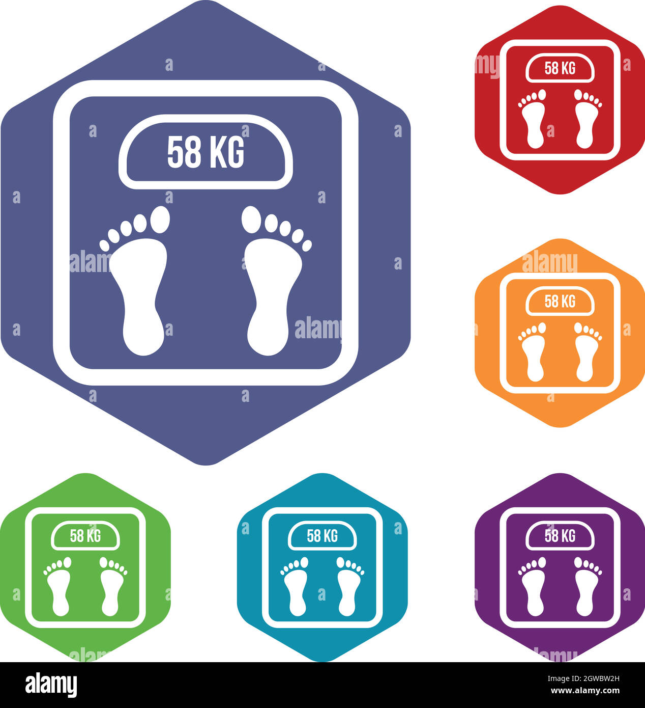 Weight scale icons set Stock Vector Image & Art - Alamy