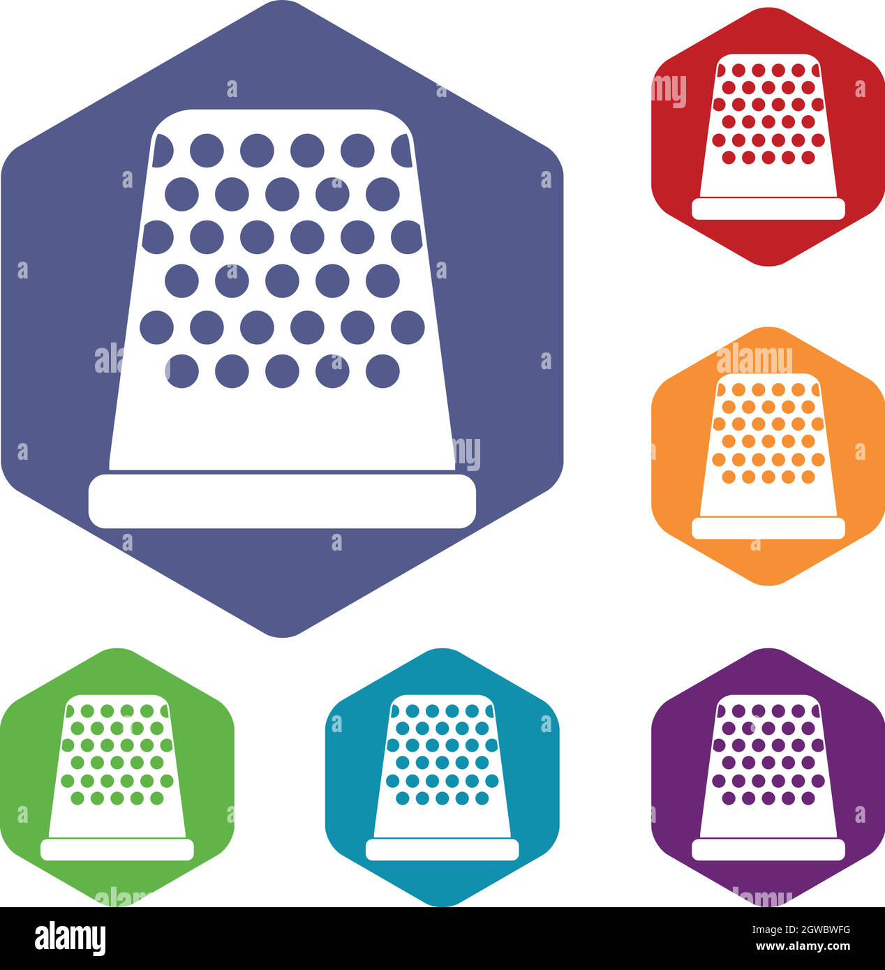 Metallic thimble Stock Vector Images - Alamy