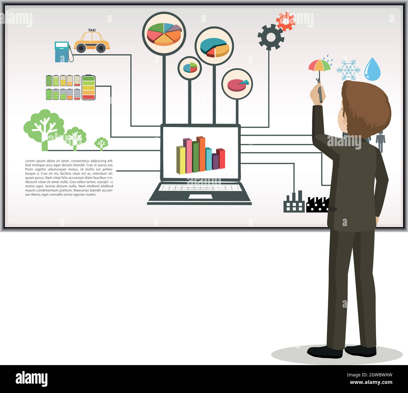 Drawing presentation Stock Vector Images - Alamy