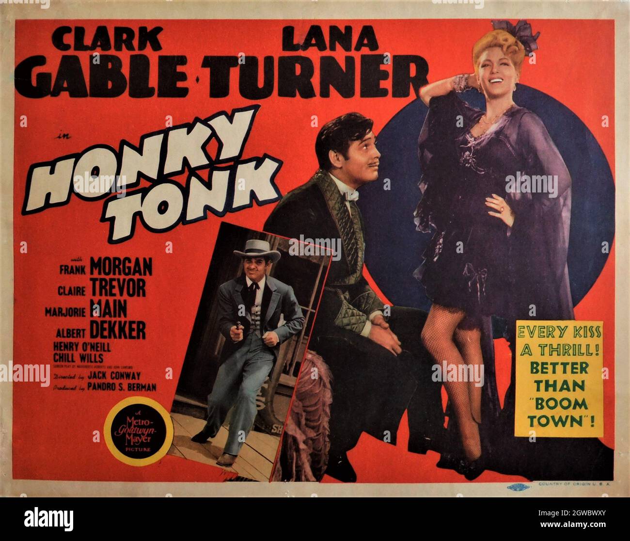 CLARK GABLE and LANA TURNER in HONKY TONK 1941 director JACK CONWAY ...