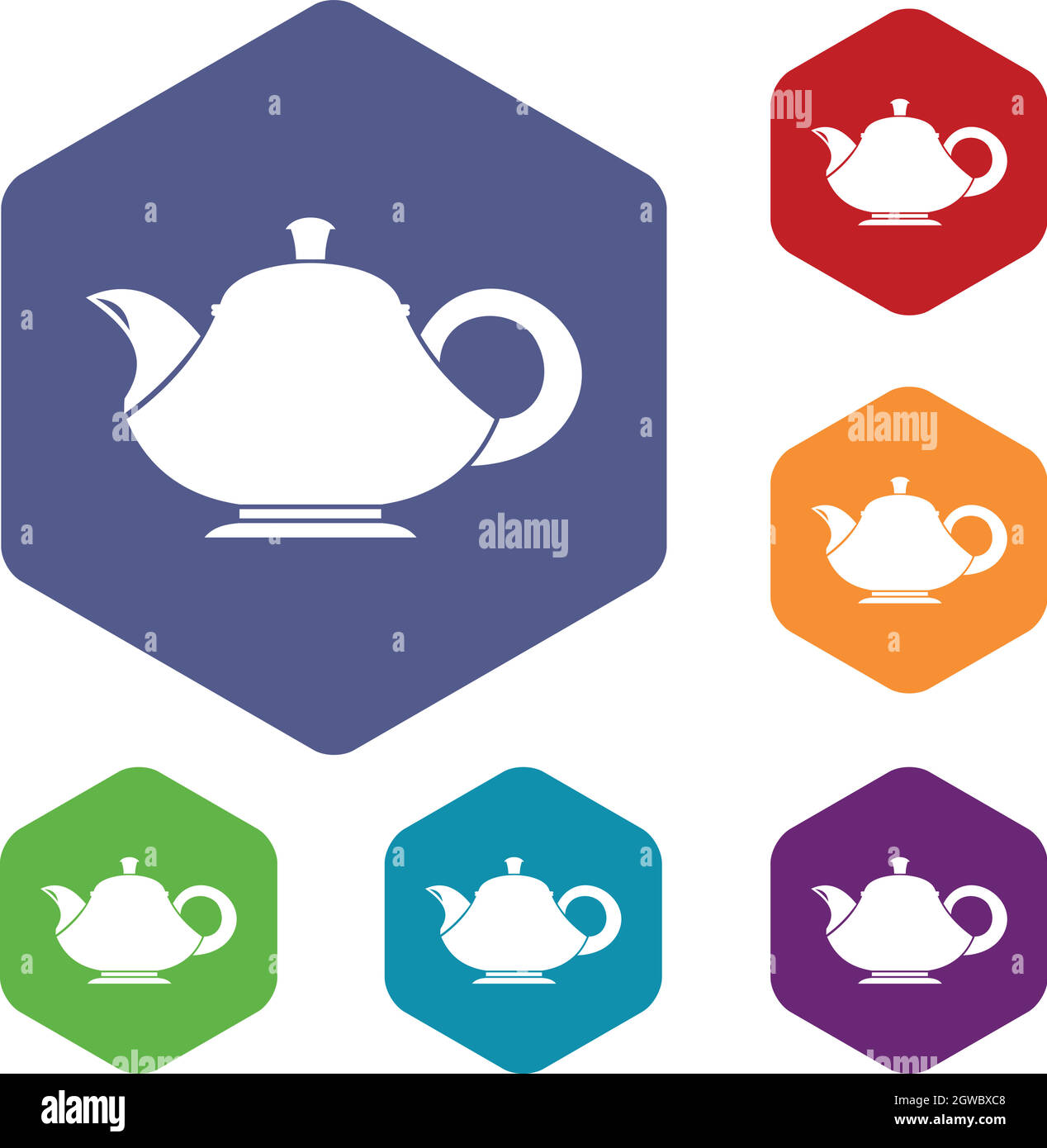 Teapot icons set Stock Vector Image & Art - Alamy