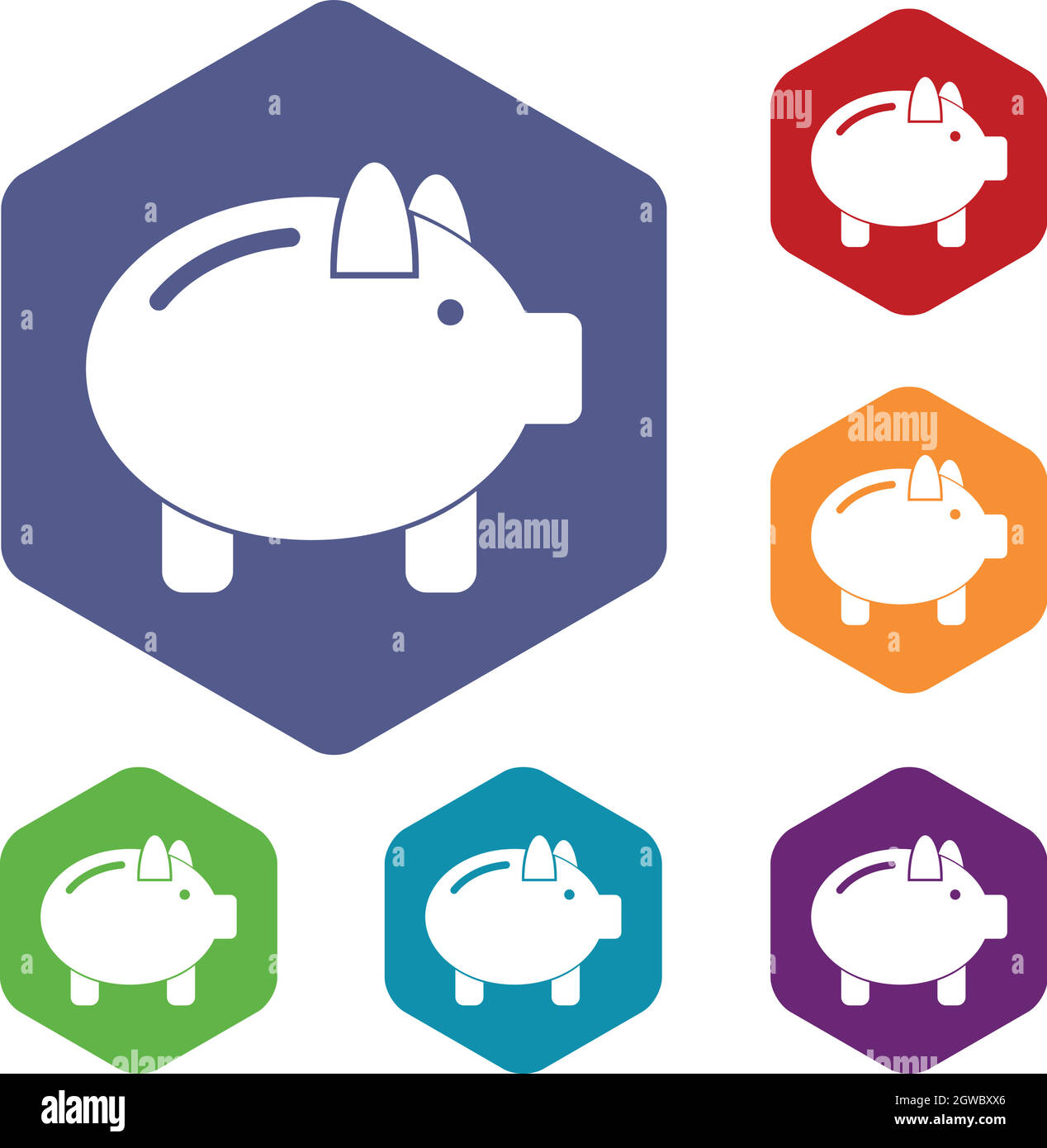 Financial growth concept with piggy bank Stock Vector Images - Alamy