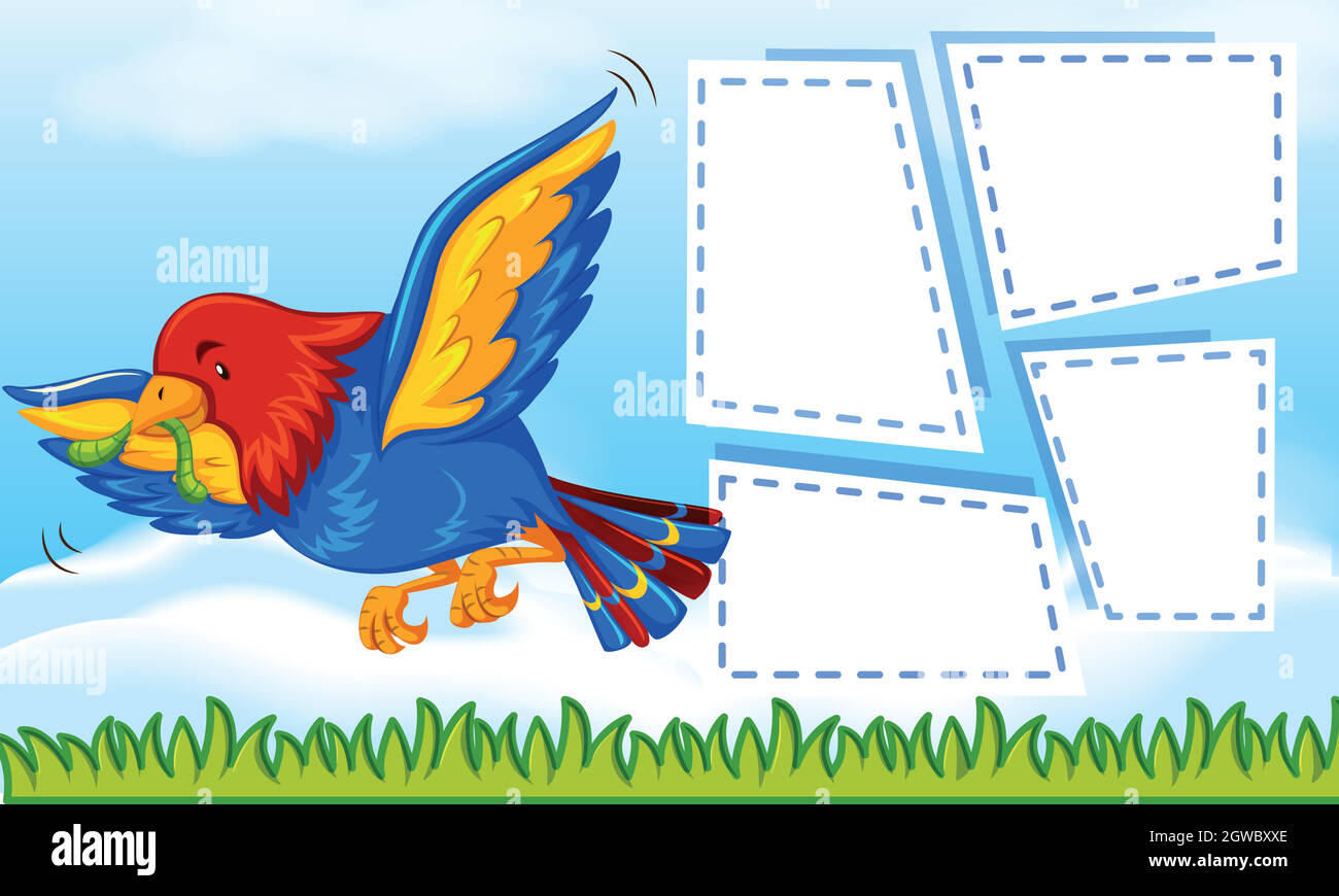 Parrot on note template Stock Vector Image & Art - Alamy