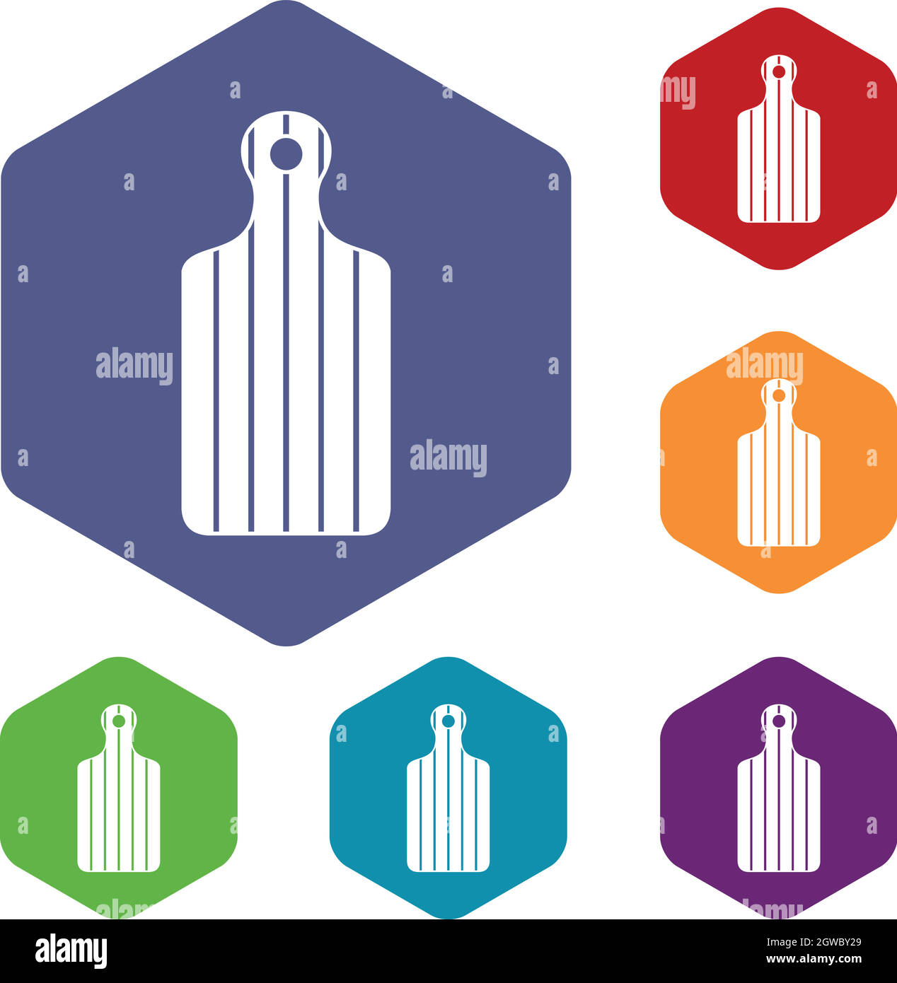 Cutting board icons set Stock Vector Image & Art - Alamy