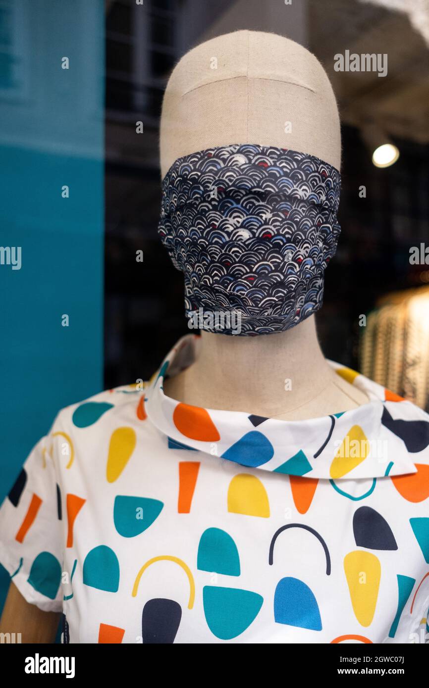 Dummy’s with mask on display to create awareness about the importance ...