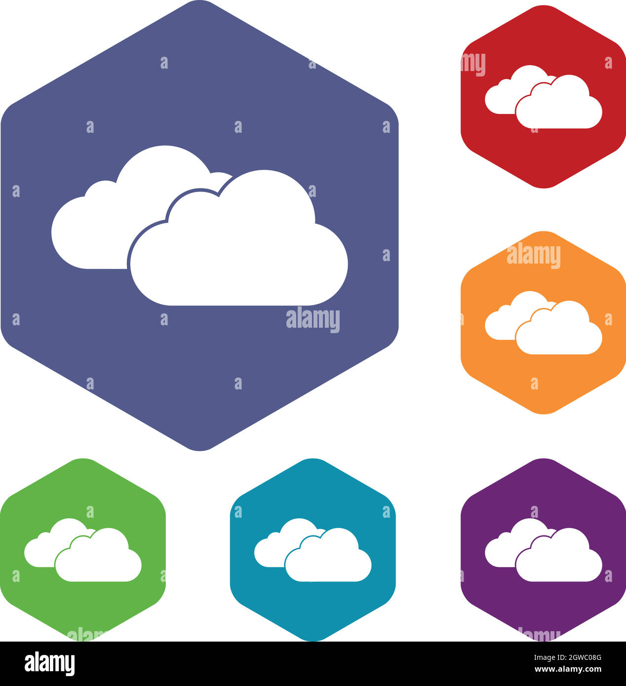 Cumulus clouds environment Stock Vector Images - Alamy