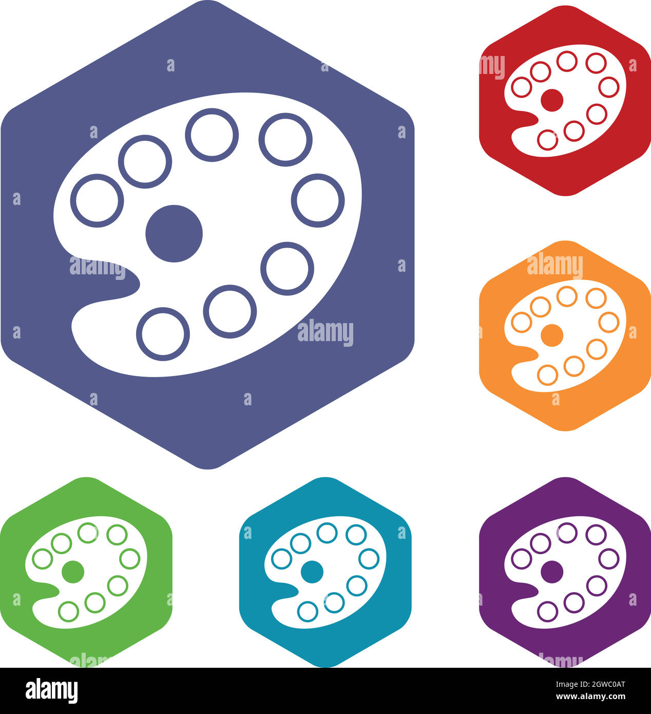 Art palette icons set Stock Vector Image & Art - Alamy