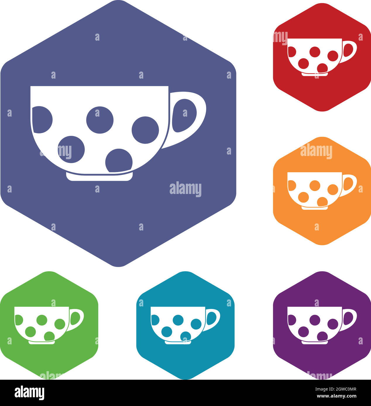Cup icons set Stock Vector Image & Art - Alamy