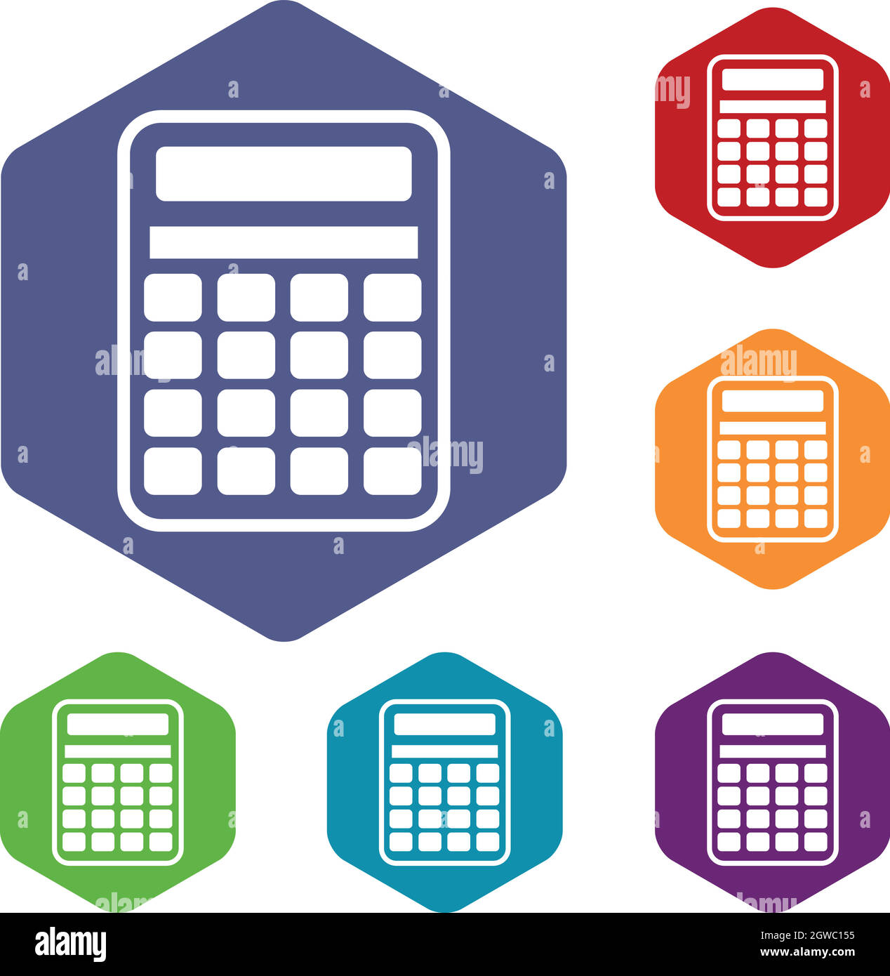 Calculator icons set Stock Vector Image & Art - Alamy