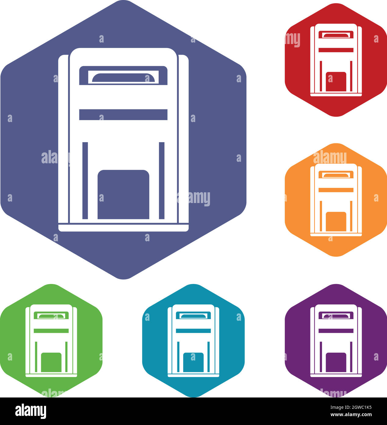 Square post box icons set Stock Vector Image & Art - Alamy