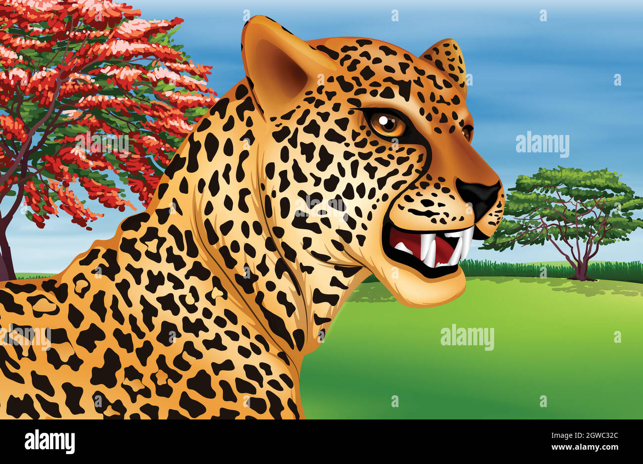 Cheetah and gazelle Stock Vector Images - Alamy