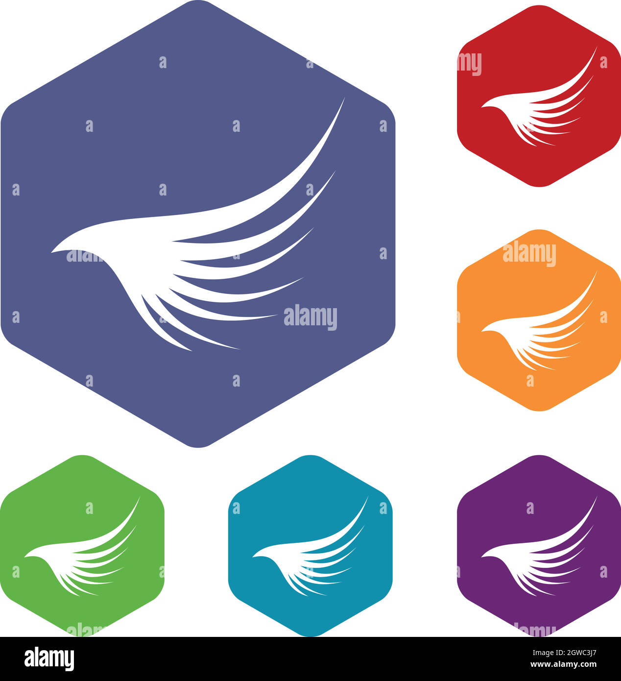 Wing icons set Stock Vector Image & Art - Alamy