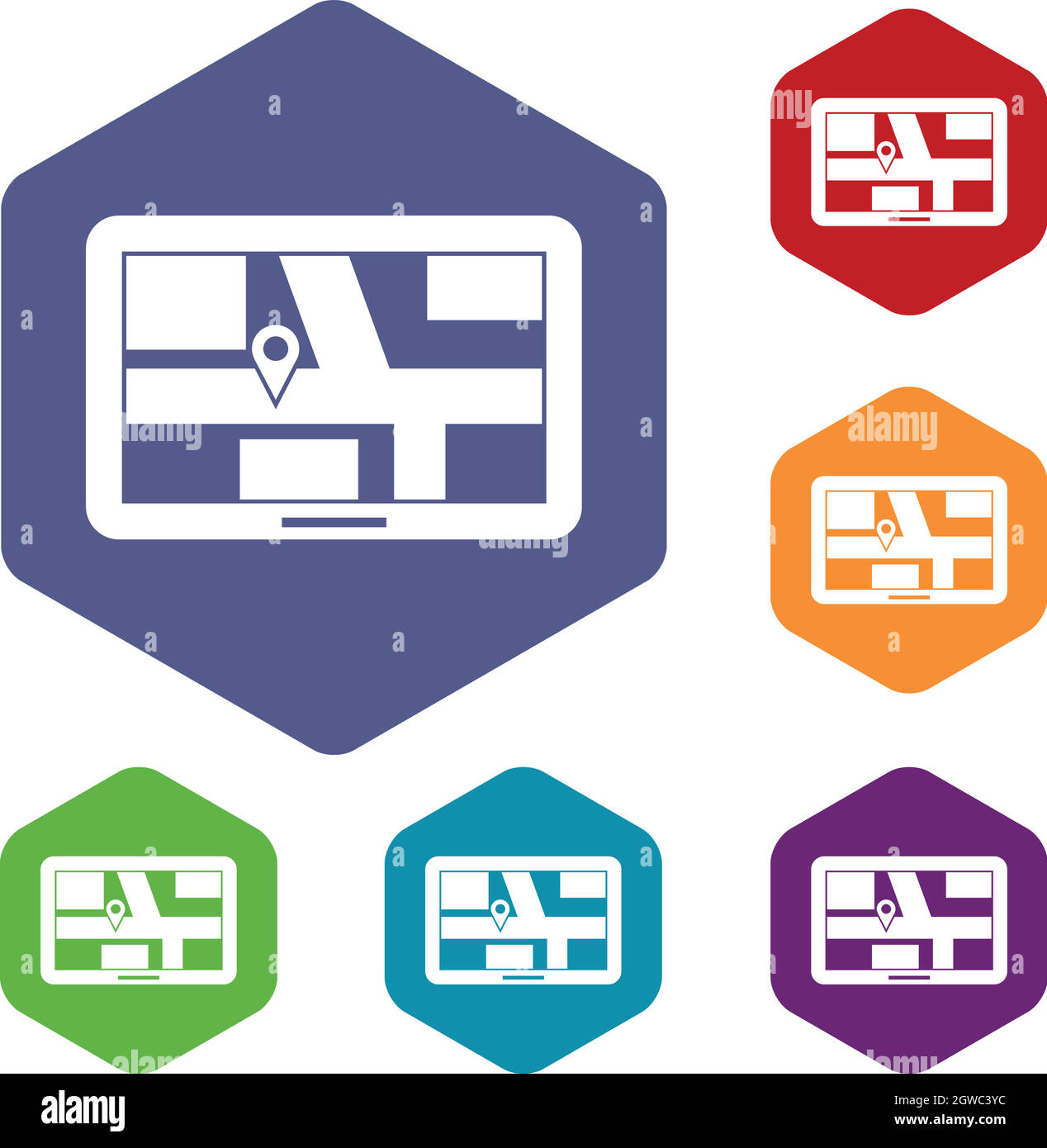 Navigation icons hi-res stock photography and images - Alamy