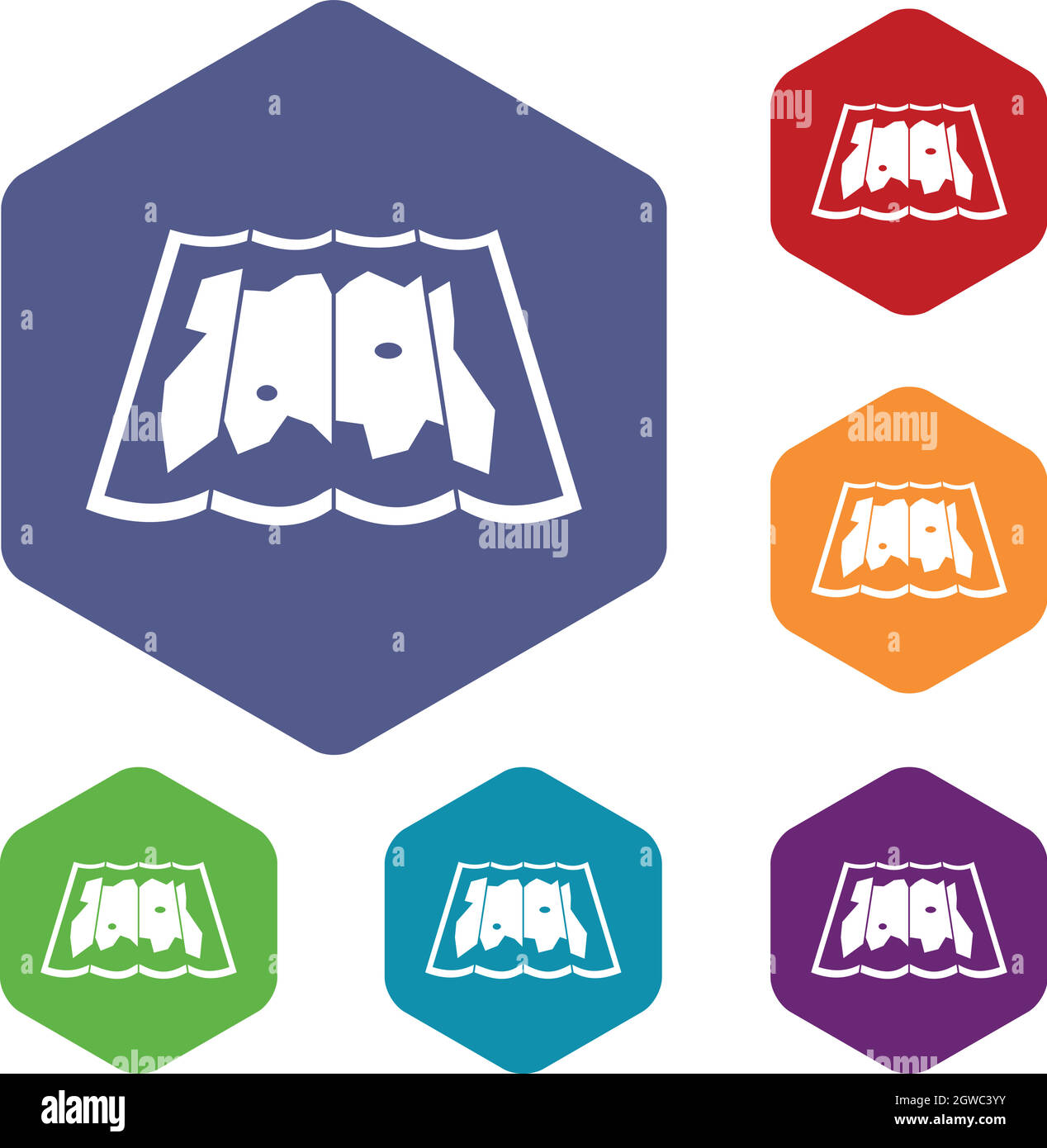 Map icons set Stock Vector Image & Art - Alamy