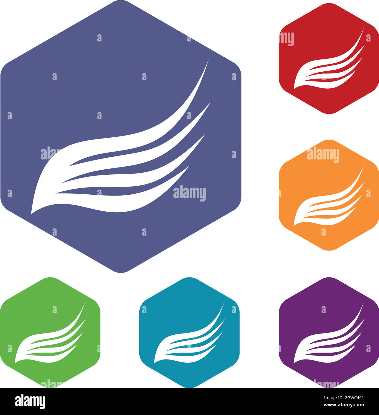 Wing icons set Stock Vector Image & Art - Alamy