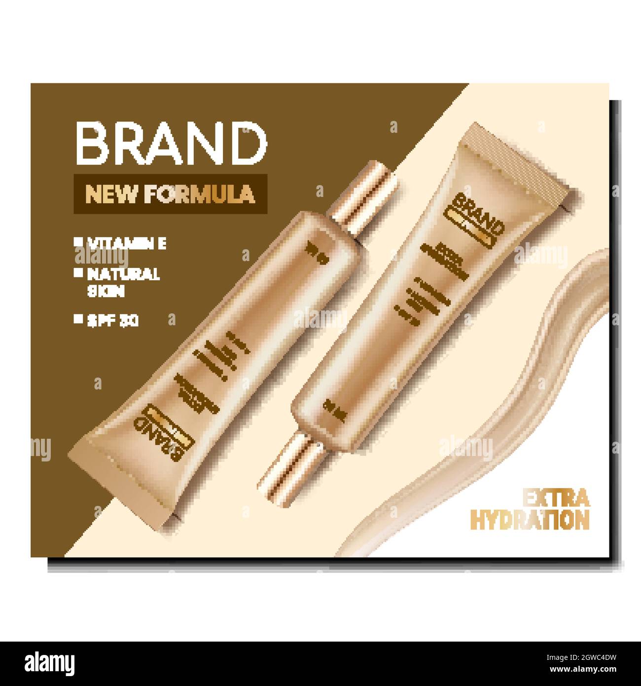 Cream New Formula Creative Promotion Poster Vector Stock Vector Image ...