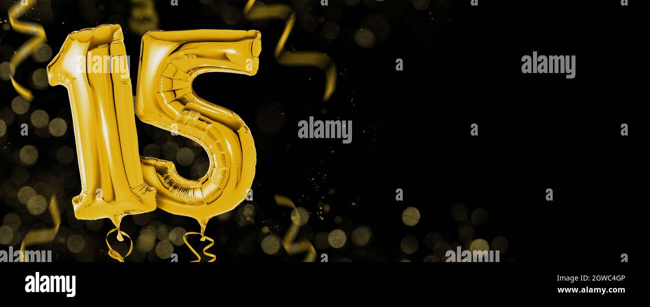 Golden number 15 hi-res stock photography and images - Alamy