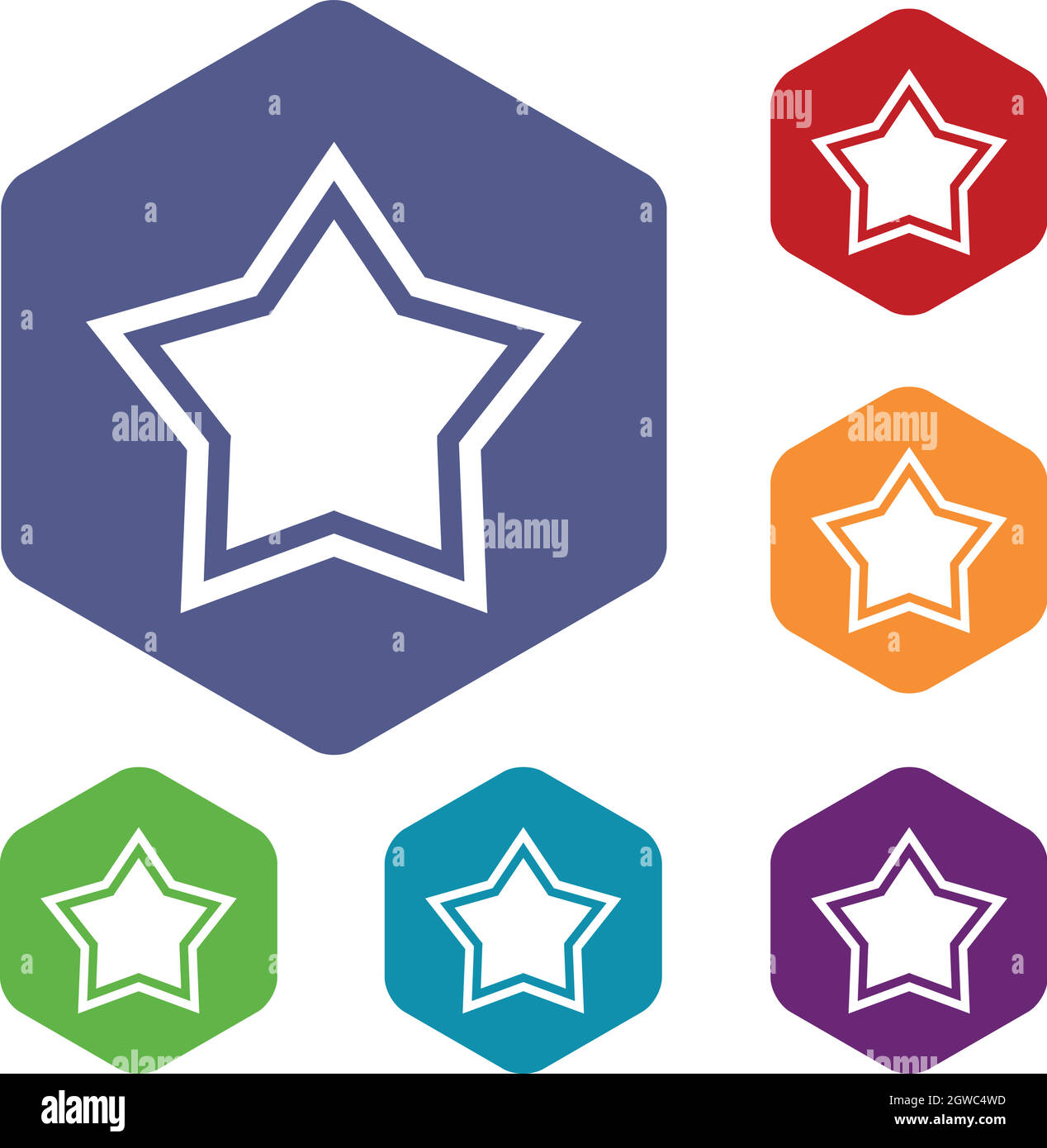 Star icons set Stock Vector Image & Art - Alamy