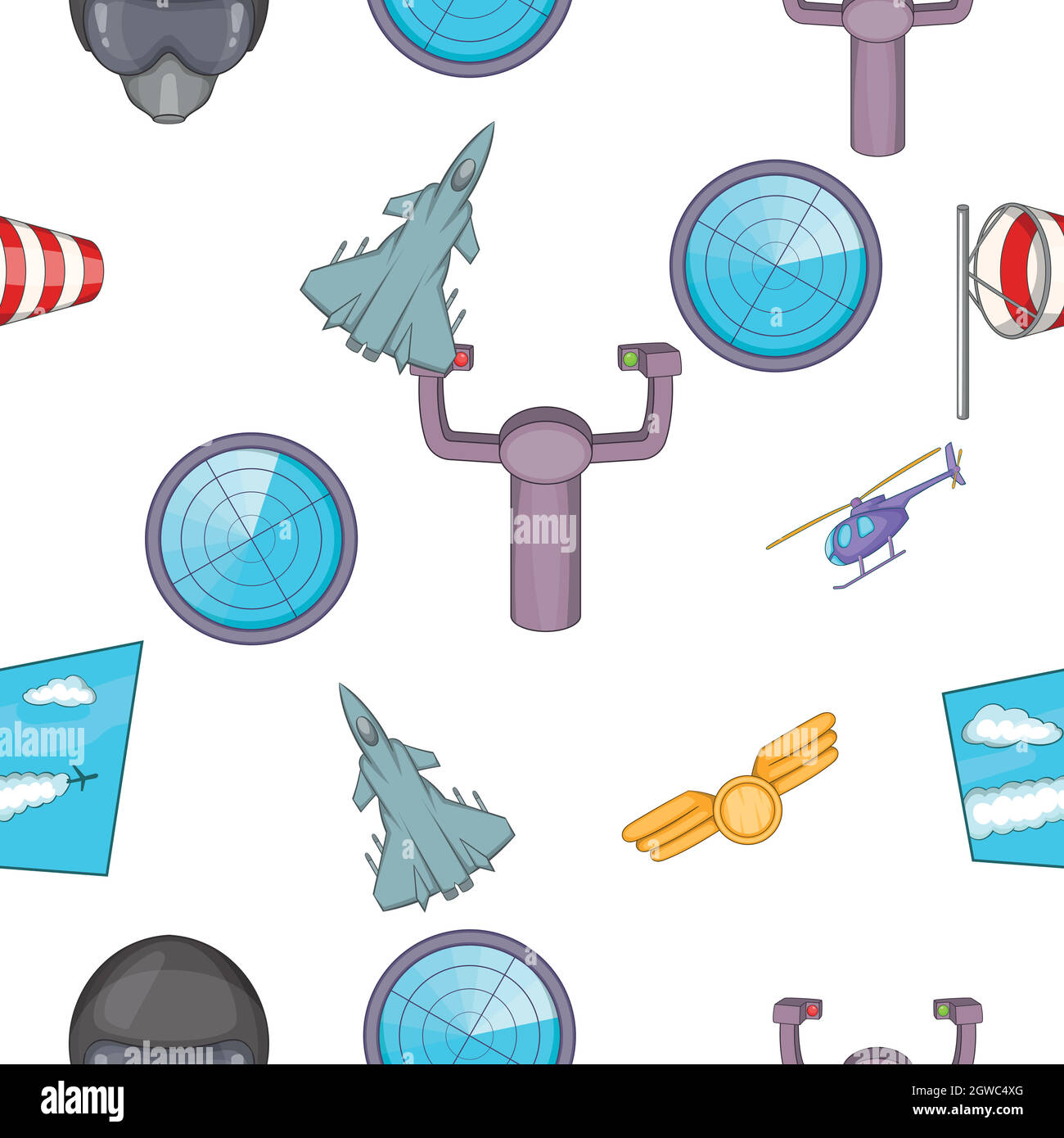 Aircraft pattern, cartoon style Stock Vector Image & Art - Alamy