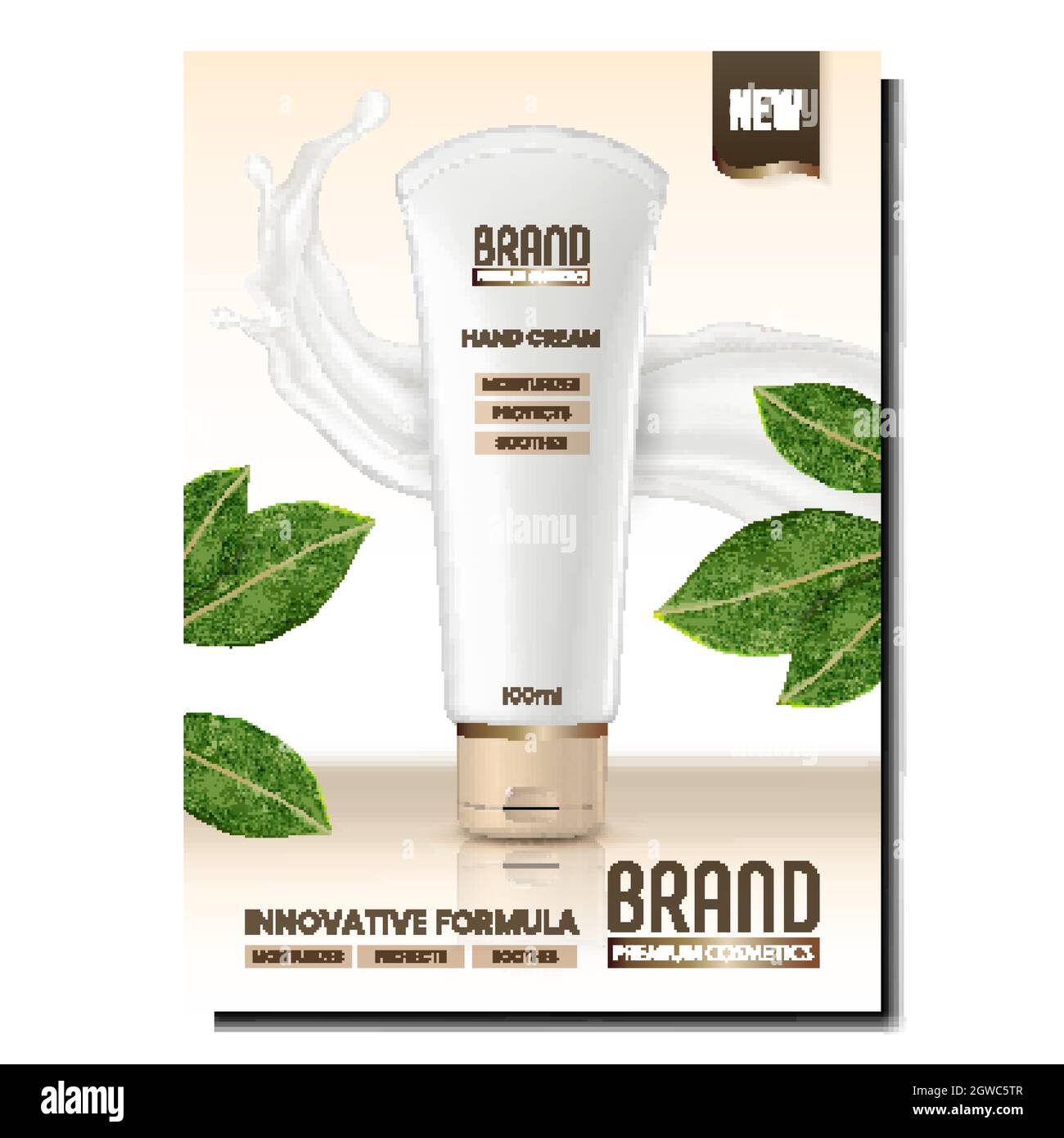 Hand Cream Creative Promotional Banner Vector Stock Vector Image & Art ...