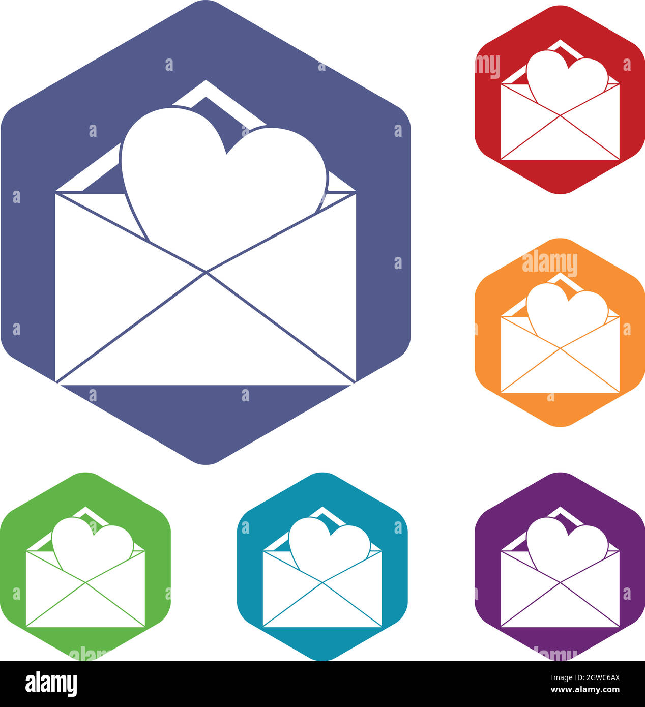 Message envelope icons Stock Vector Images - Alamy