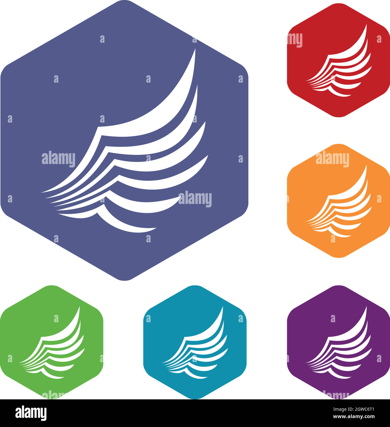 Wing icons set Stock Vector Image & Art - Alamy