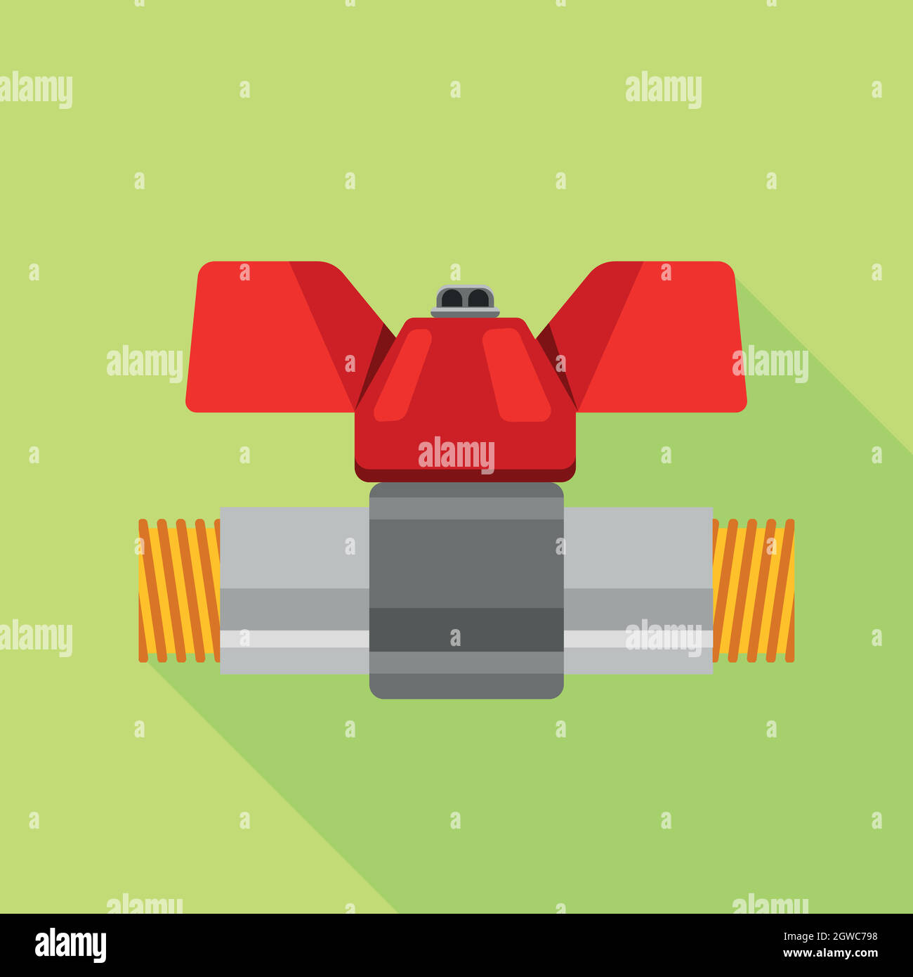 Stopcock icon, flat style Stock Vector Image & Art - Alamy