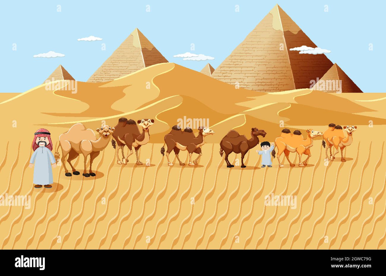 Cartoon camel palm tree hi-res stock photography and images - Alamy