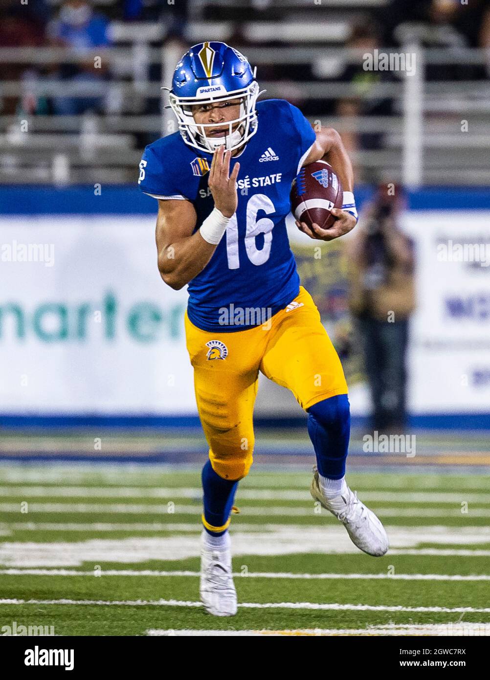 October 02, 2021, San Jose, CA San Jose State quarterback Nick Nash (16 ...