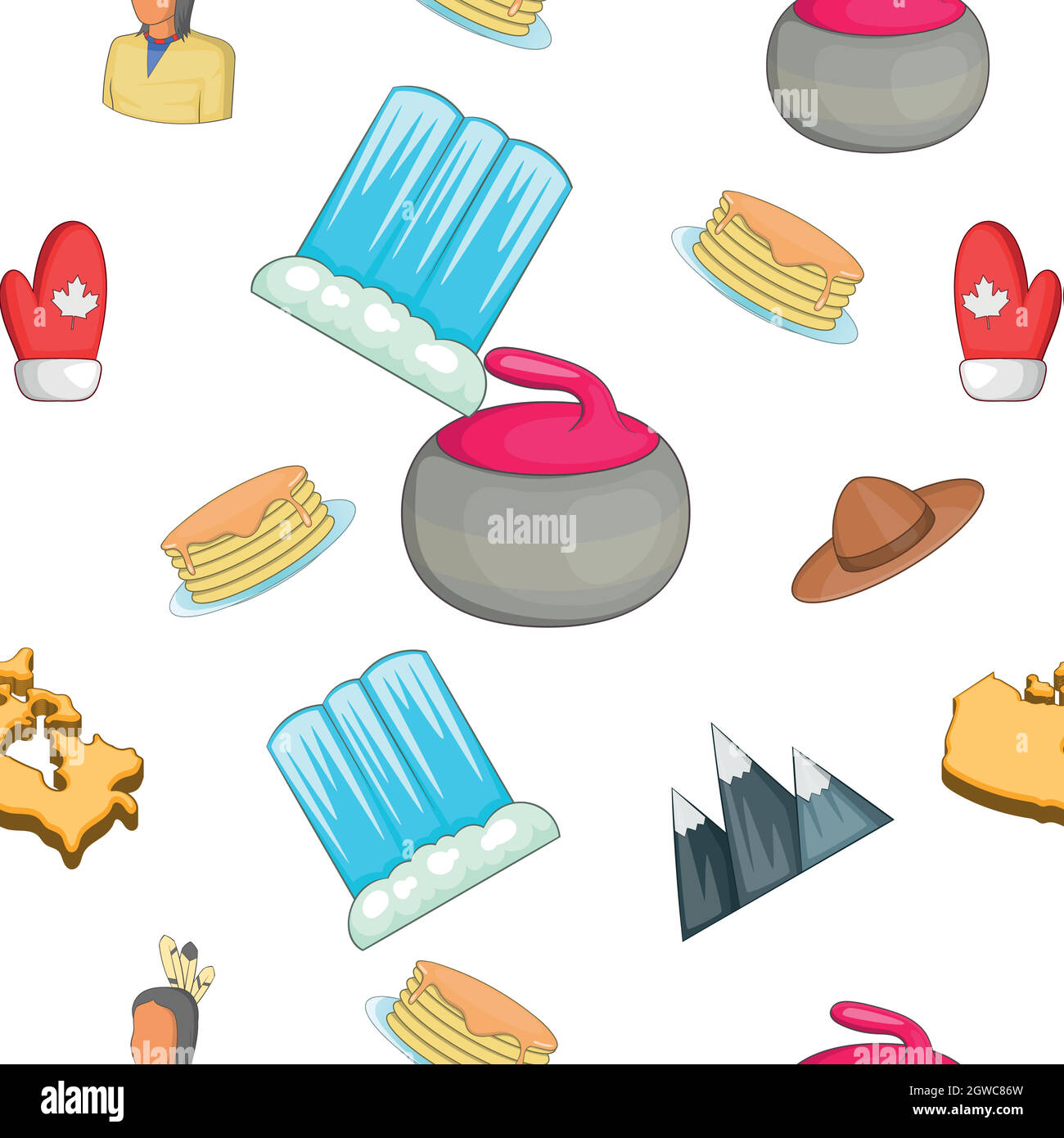 Canada pattern, cartoon style Stock Vector Image & Art - Alamy