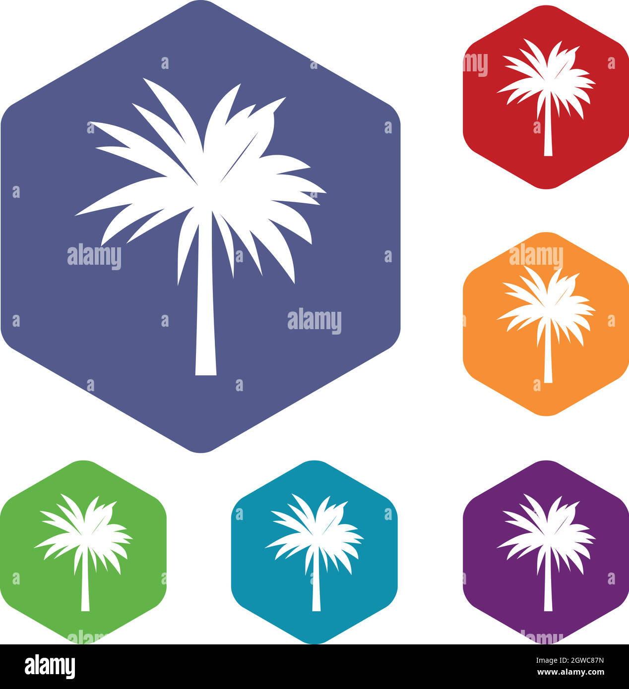 Palm icons set Stock Vector Image & Art - Alamy