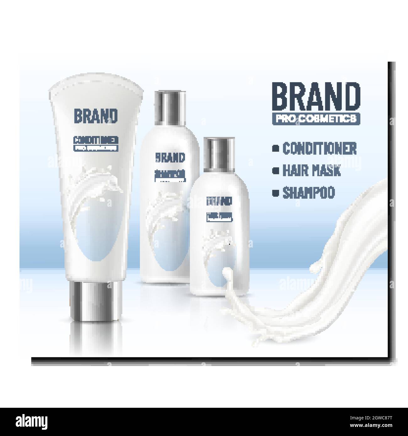 Professional Cosmetics Promotional Banner Vector Stock Vector Image ...