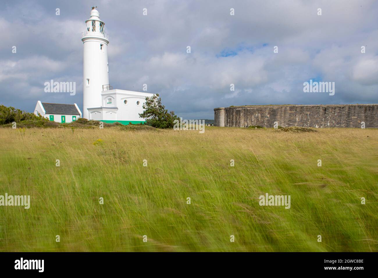 Hurst Castle Lighthouse and Hurst Castle, near Keyhaven, Hampshire ...