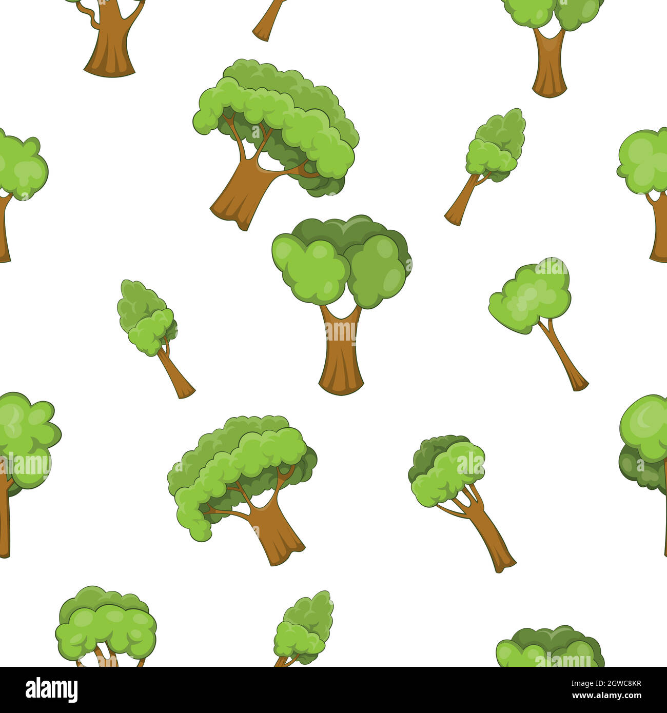 Types of trees pattern, cartoon style Stock Vector Image & Art - Alamy