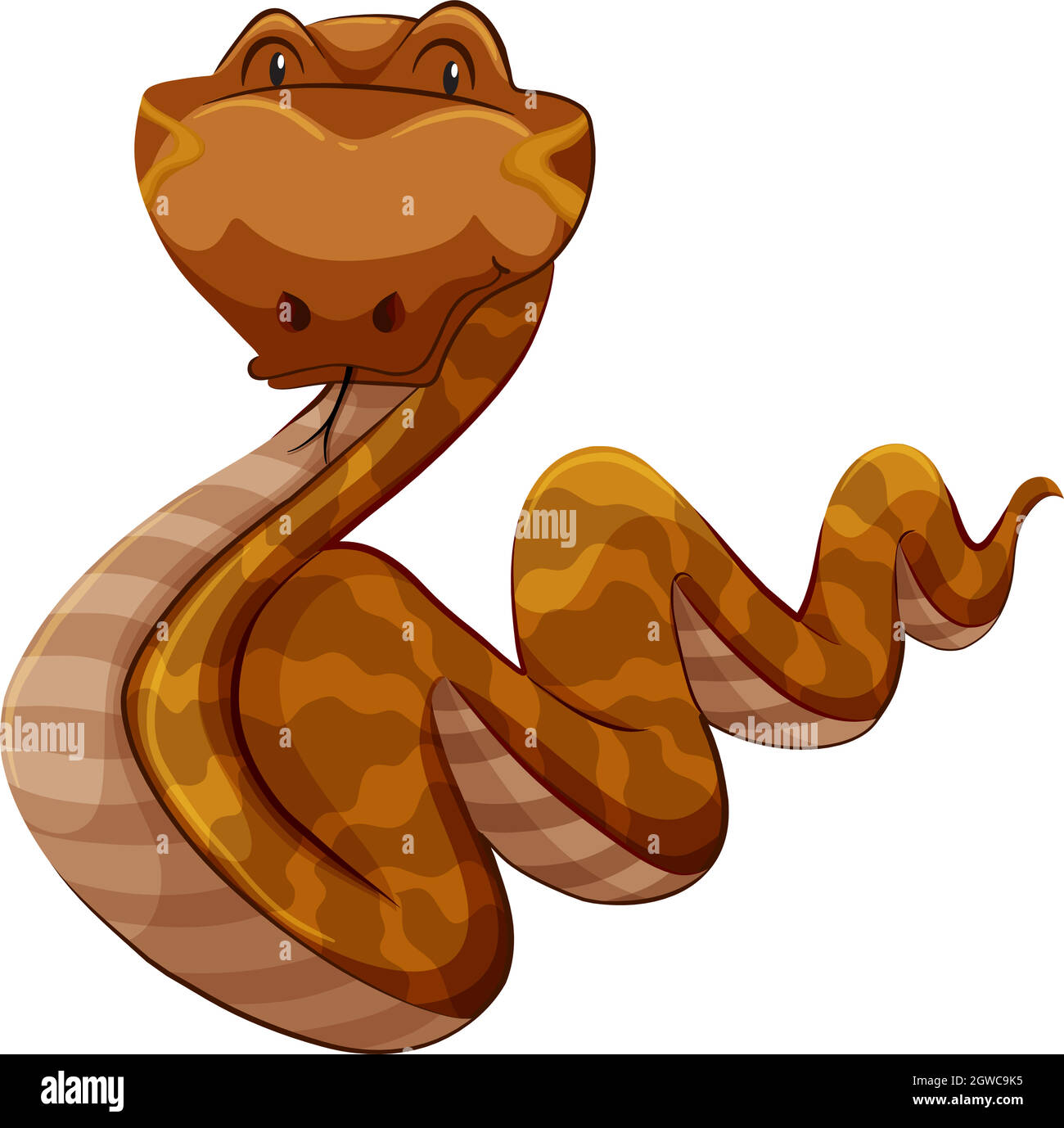 Young brown snake Stock Vector Images - Alamy