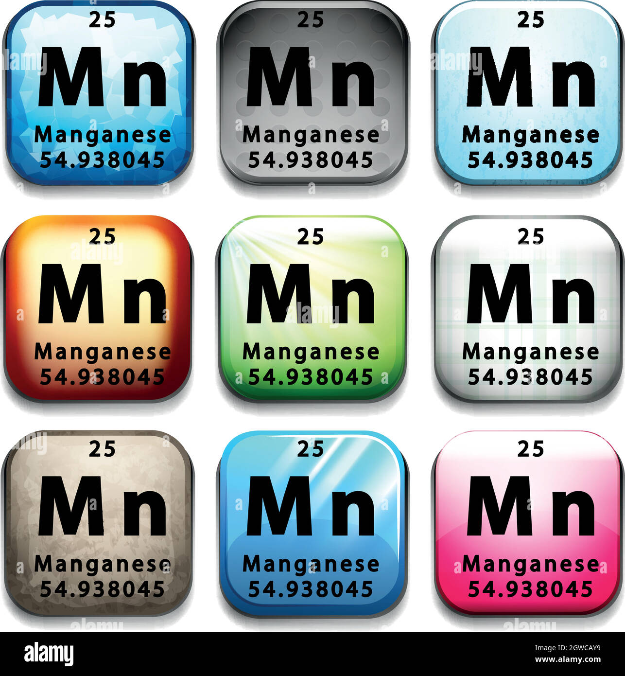 The chemical element Manganese Stock Vector Image & Art - Alamy