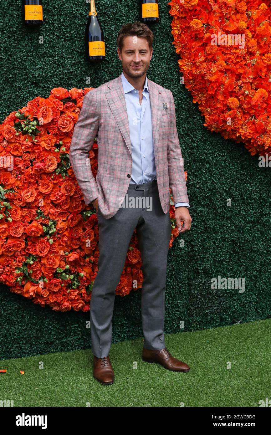 Justin Hartley arrives at The Veuve Clicquot Polo Classic at Will ...