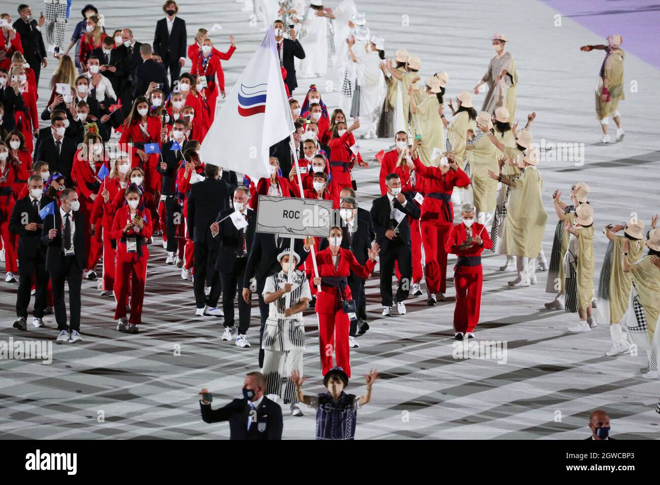 JULY 23rd, 2021 - TOKYO, JAPAN: Russian Olympic Committee's flag ...