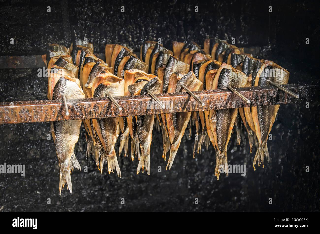 Fish smoking process hi-res stock photography and images - Alamy