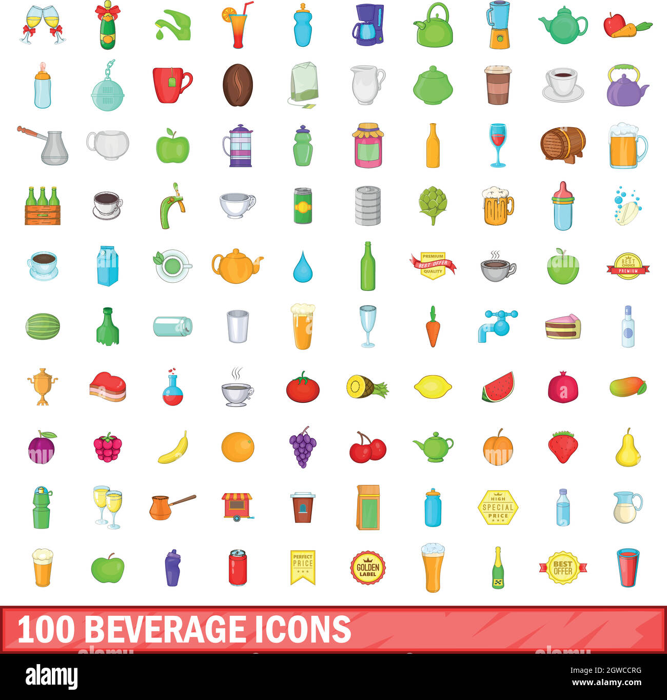 Set coffee cartoon Stock Vector Images - Alamy