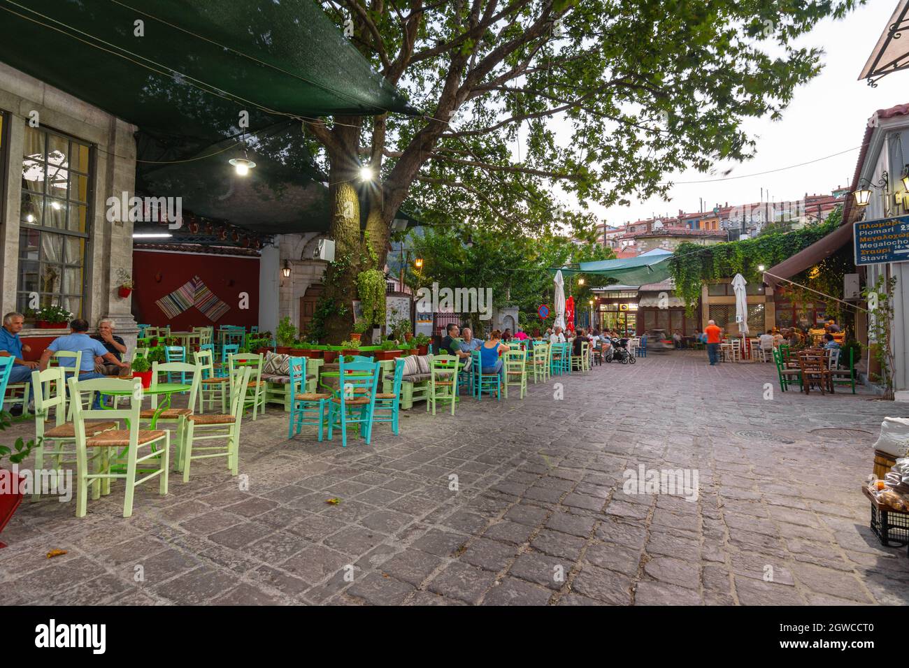 Agiasos is a traditional medieval village in Lesvos island, Greece ...