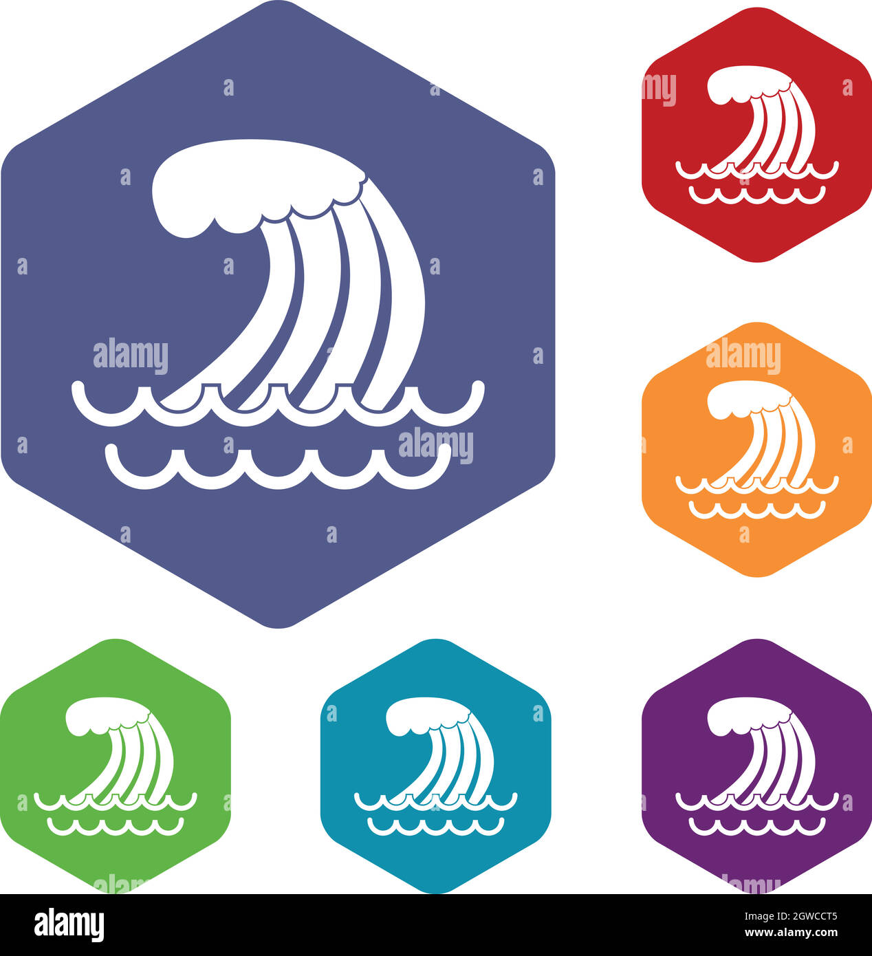 High sea wave icons hi-res stock photography and images - Alamy