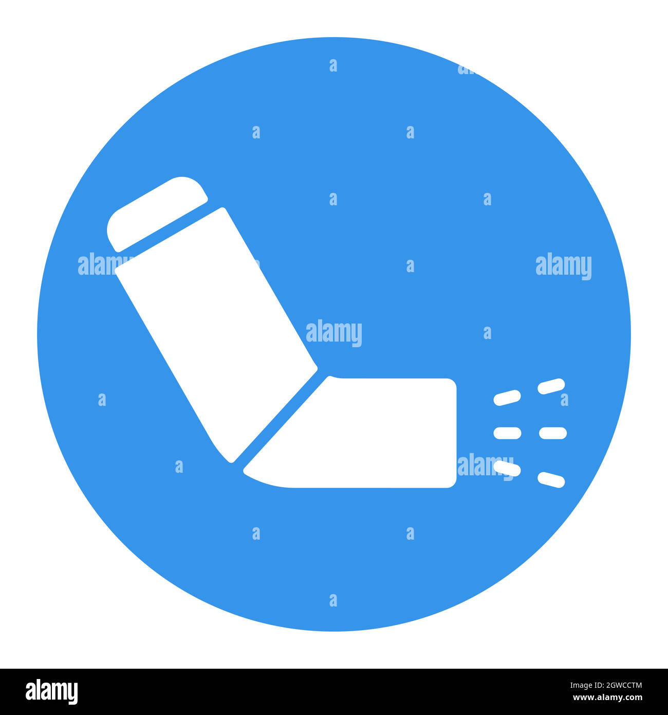 Asthma inhaler vector white glyph icon. Medical sign Stock Vector Image ...