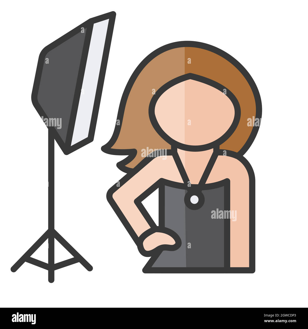 Female model avatar. Young woman. Profile user, person. People icon ...