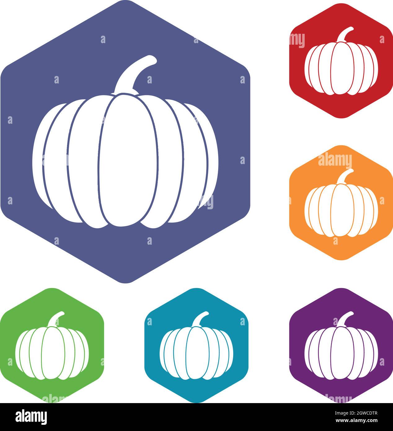 Pumpkin icons set Stock Vector Image & Art - Alamy