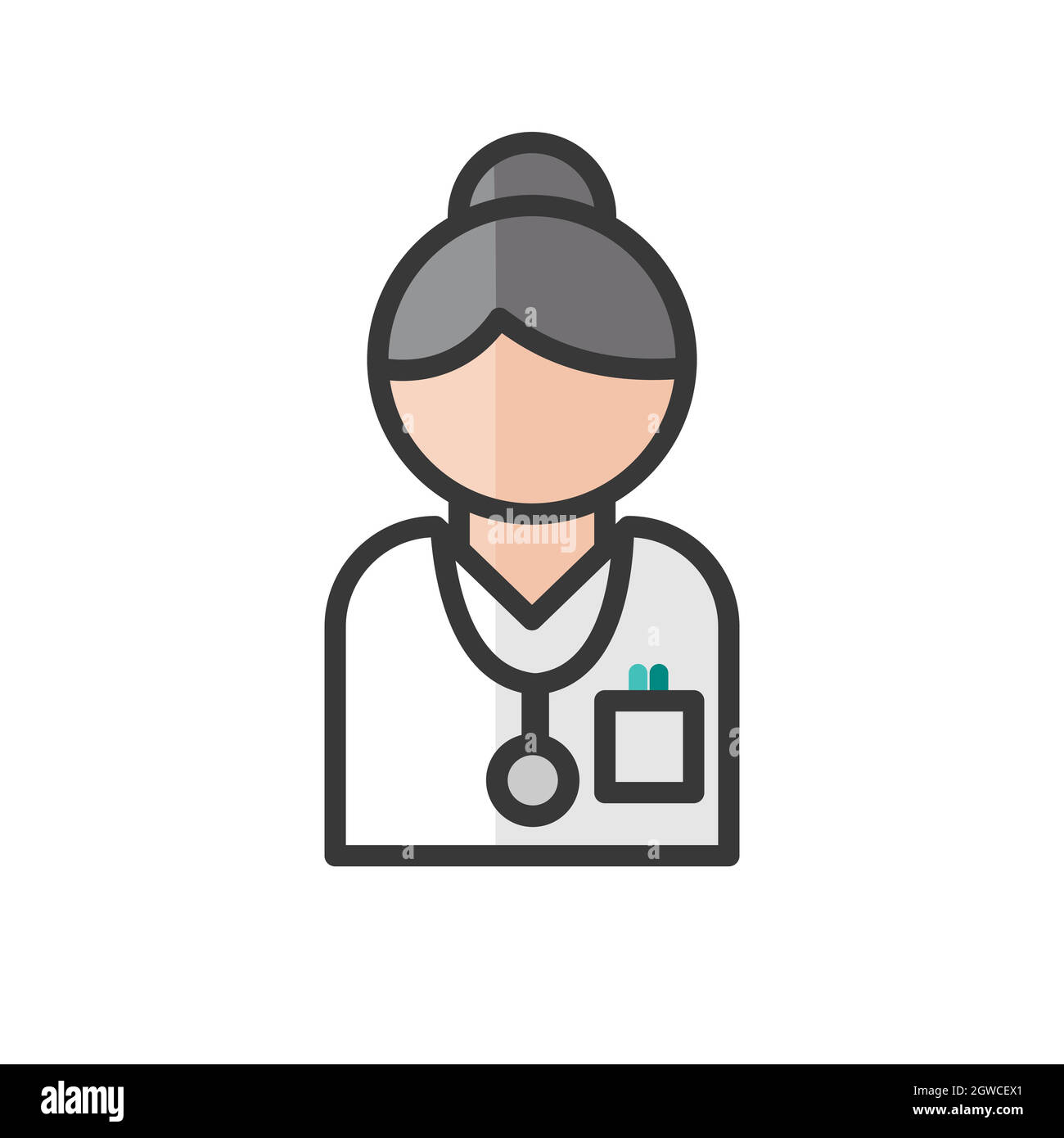 Female Doctor Icon Vector